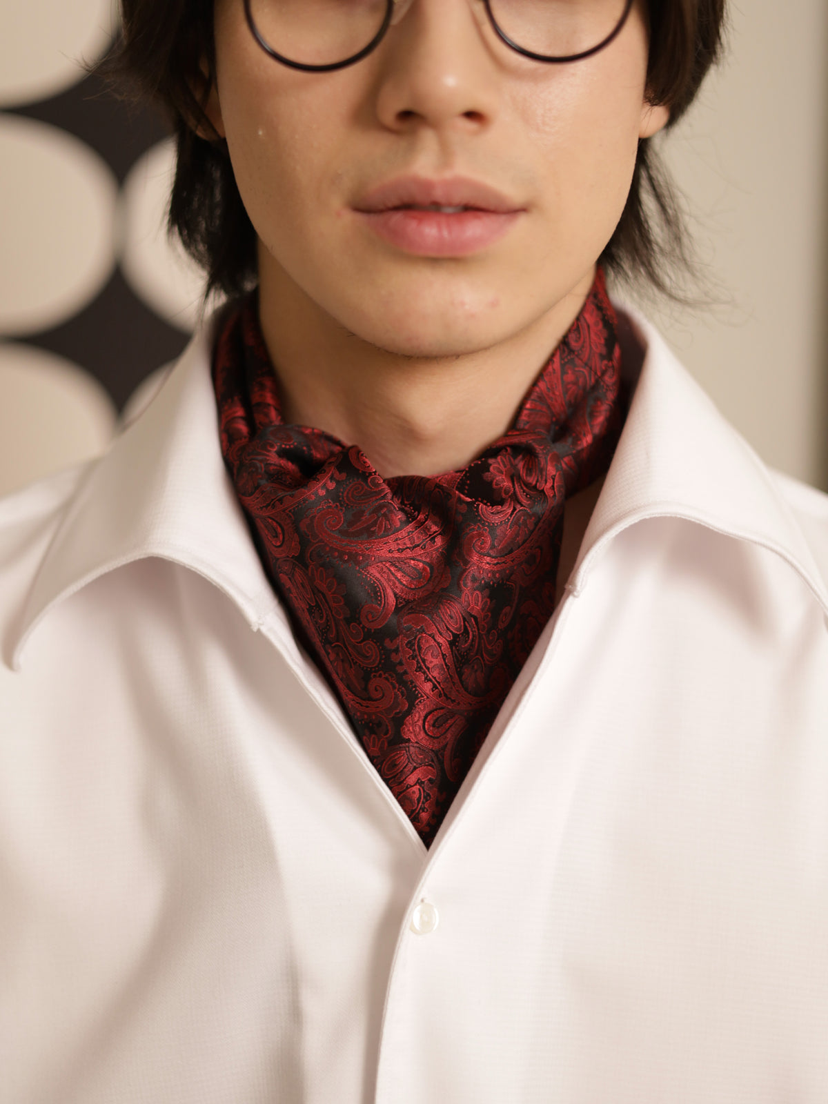 Ascot Tie Wine Paisley
